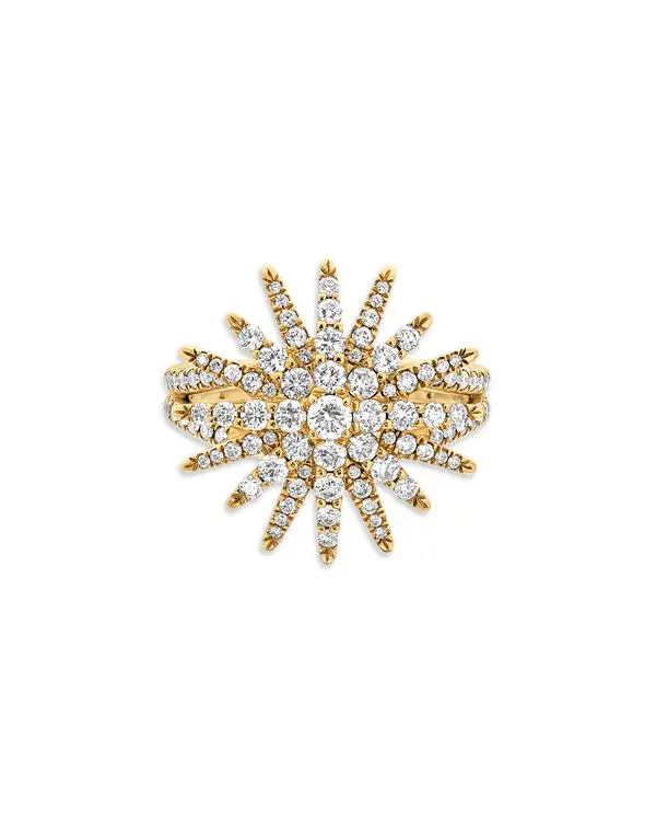 David Yurman 18k Yellow Starburst Diamond Ring