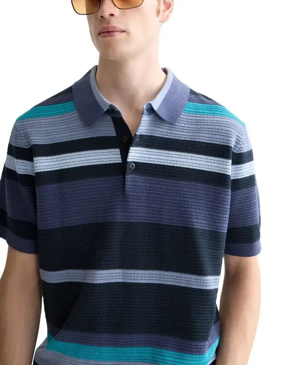 Scotch & Soda Textured Polo Shirt - Oceana