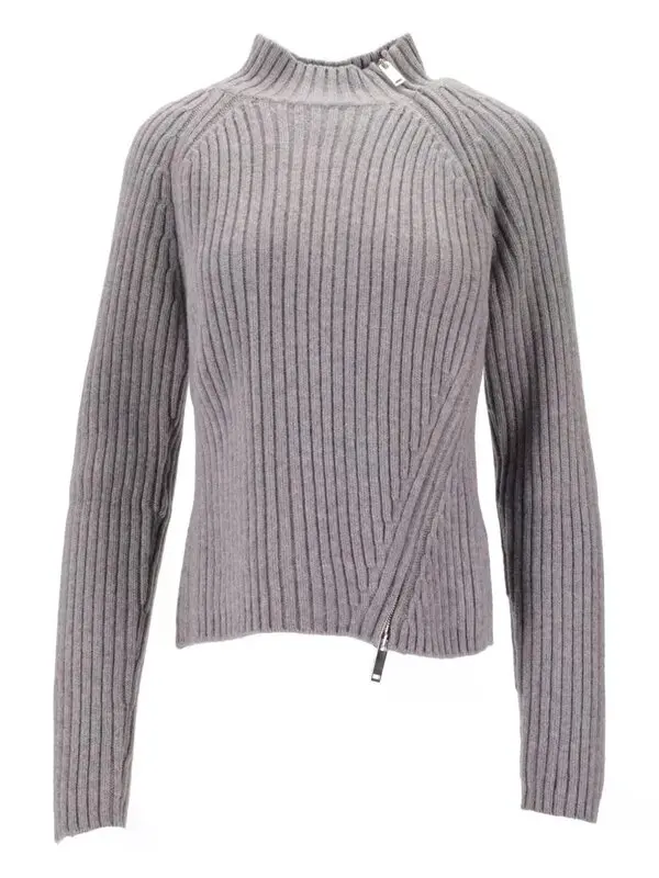 NICCOLO PASQUALETTI Corazza Zip-detail Sweater - Grey