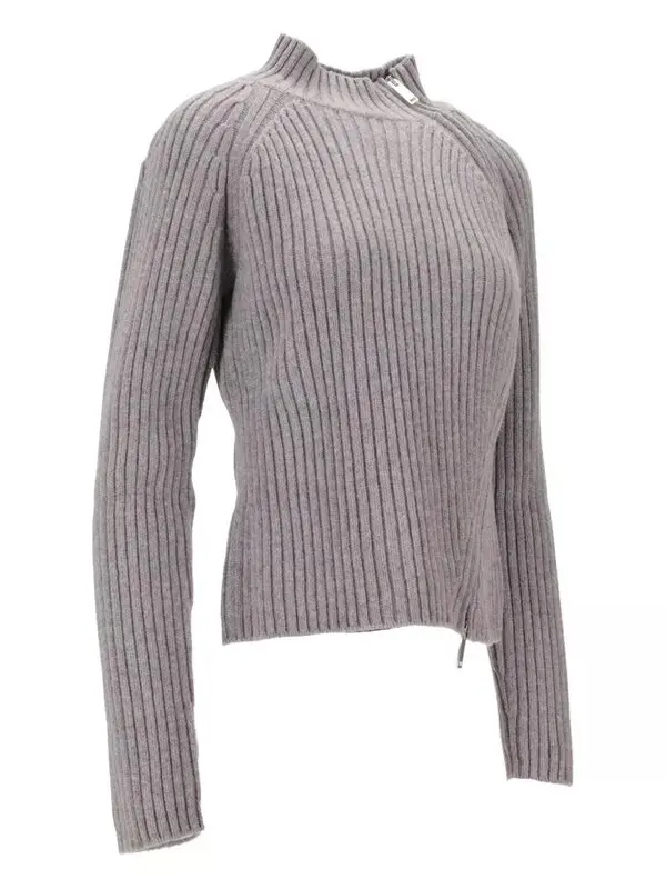 NICCOLO PASQUALETTI Corazza Zip-detail Sweater - Grey