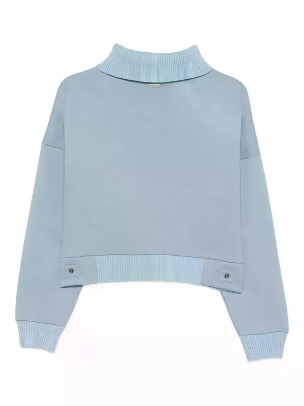 Iceberg Zip Funnel-neck Sweatshirt