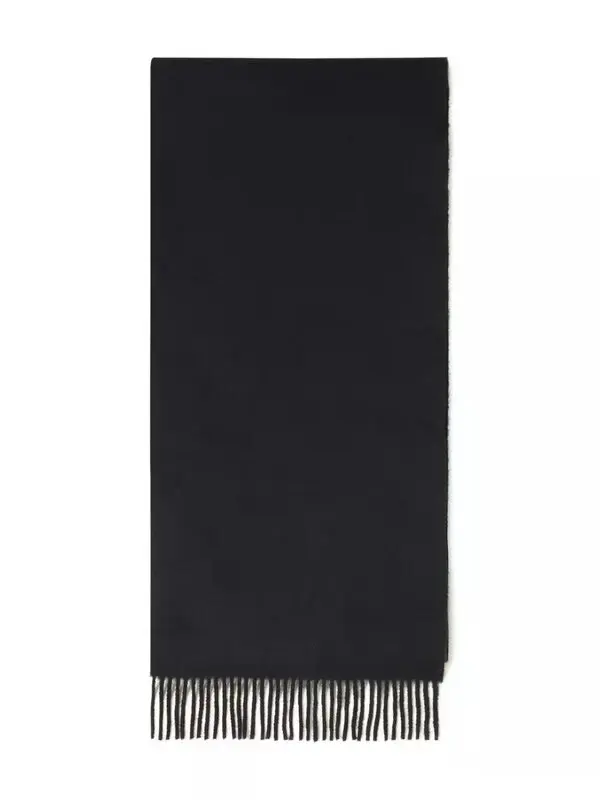 LANVIN Fringed Wool Scarf - Brown