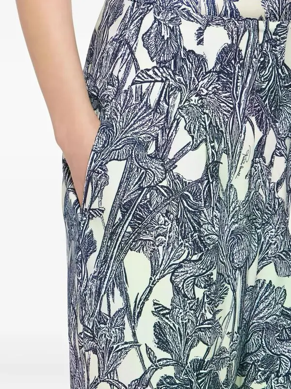 Roberto Cavalli Iris-print Trousers