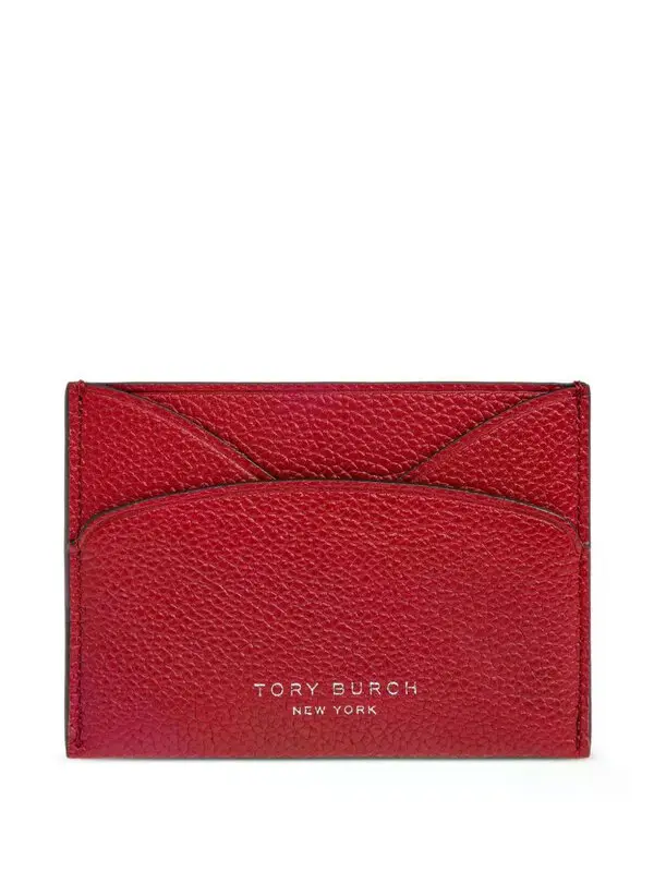 Tory Burch Romy Leather Card Holder - Red