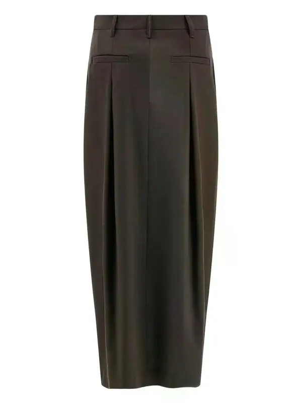 Brunello Cucinelli Curved Front-split Midi Skirt