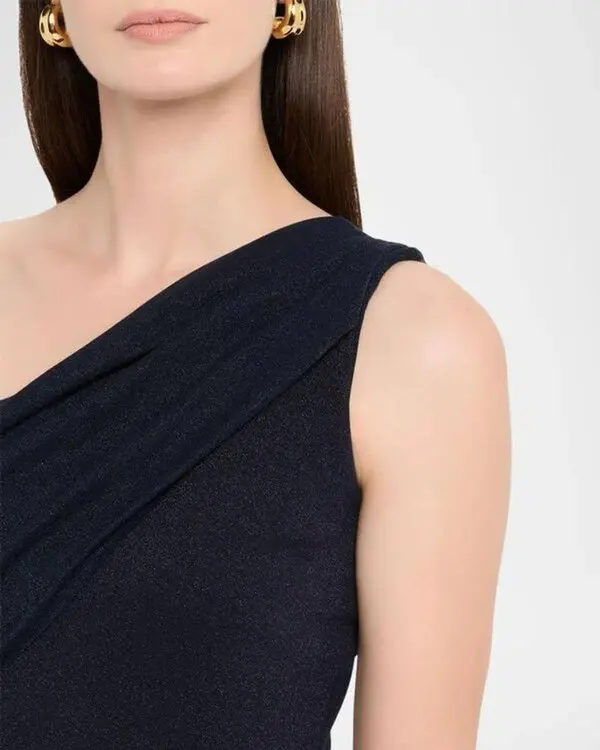 Chiara Boni La Petite Robe Zenab Sugar One-shoulder Gown - Midnight