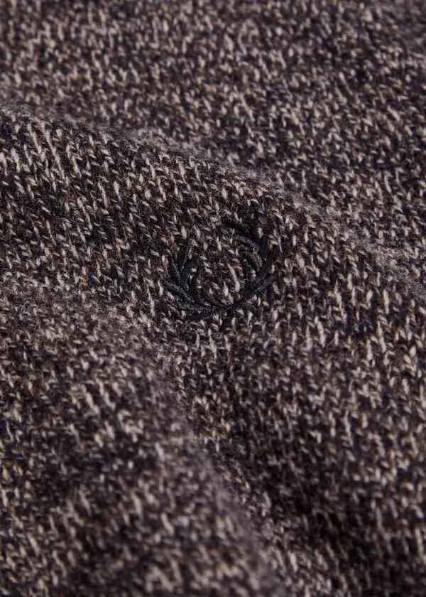 Fred Perry Embroidered Wool-blend Jumper - Navy