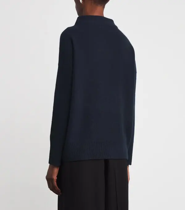 Vince Cashmere Funnel-neck Pullover - Navy