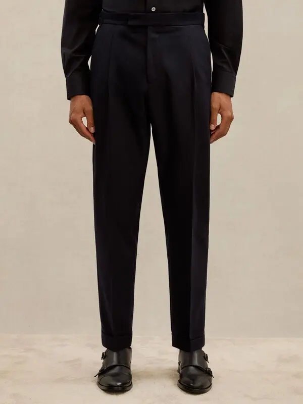 REISS Atelier Wool Tapered Trousers