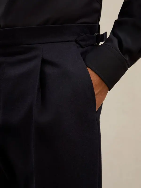 REISS Atelier Wool Tapered Trousers