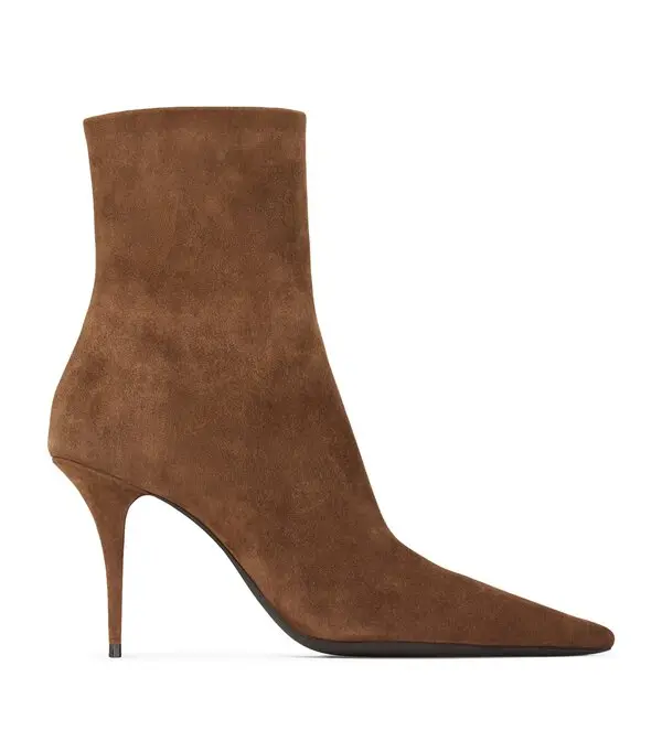 Saint Laurent Ashley 90 Suede Ankle Boots