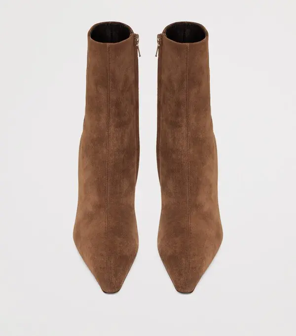 Saint Laurent Ashley 90 Suede Ankle Boots