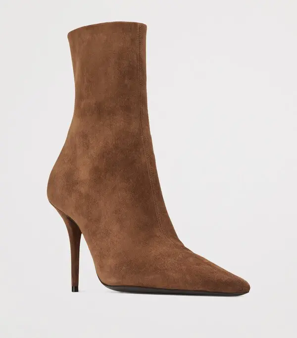 Saint Laurent Ashley 90 Suede Ankle Boots