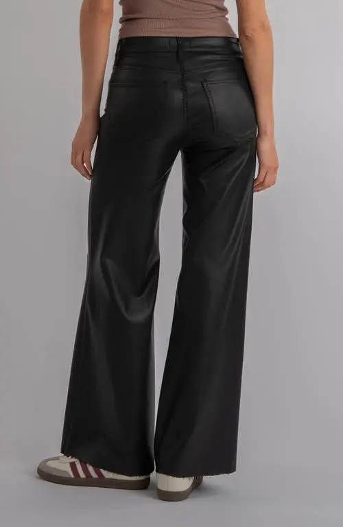 Kut From The Kloth Ryan Fab Ab Coated High-waist Wide-leg Jeans