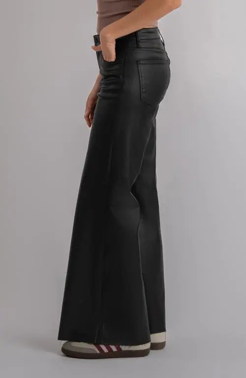 Kut From The Kloth Ryan Fab Ab Coated High-waist Wide-leg Jeans
