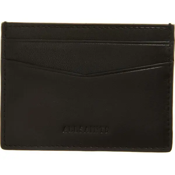 ALLSAINTS Delph Leather Card Case - Black