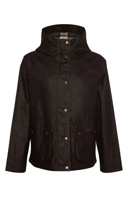 Barbour Hollies Waxed Jacket - Rustic/ancient Tartan