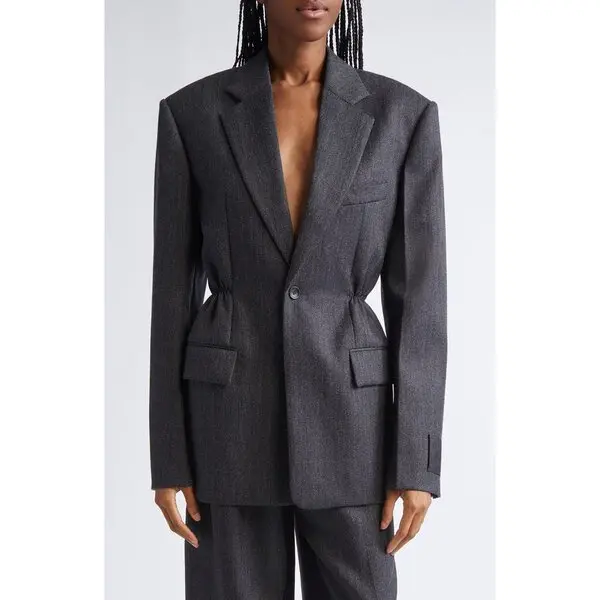 Alexander Wang Oversized Wool Gabardine Blazer