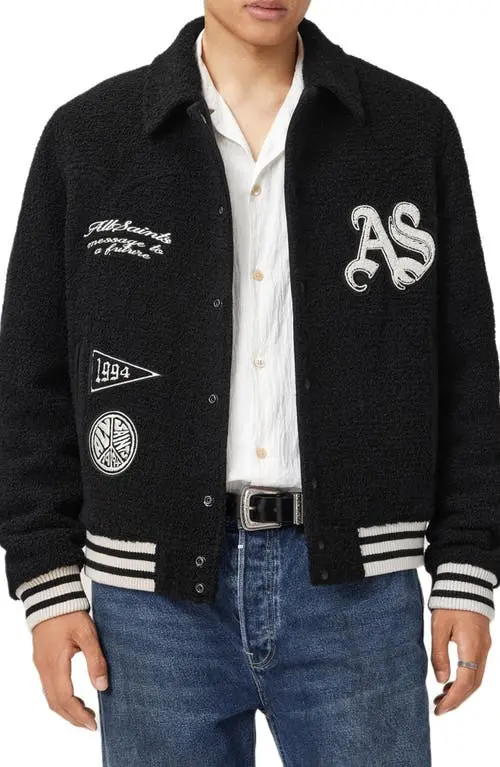 ALLSAINTS Baum Wool-blend Baseball Jacket