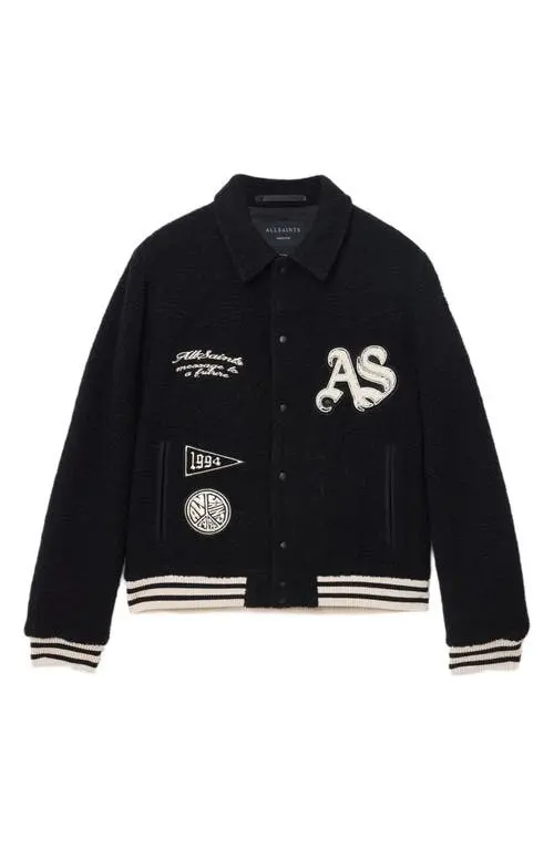 ALLSAINTS Baum Wool-blend Baseball Jacket