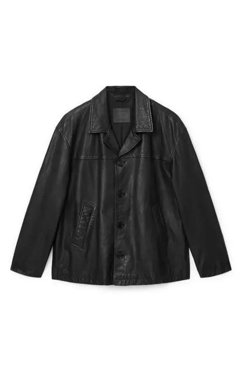 ALLSAINTS Bradwell Boxy Leather Coat