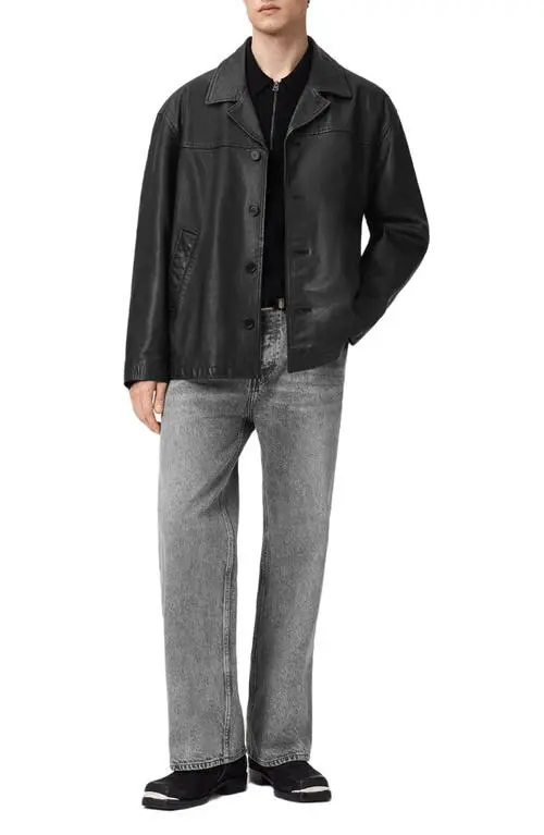 ALLSAINTS Bradwell Boxy Leather Coat