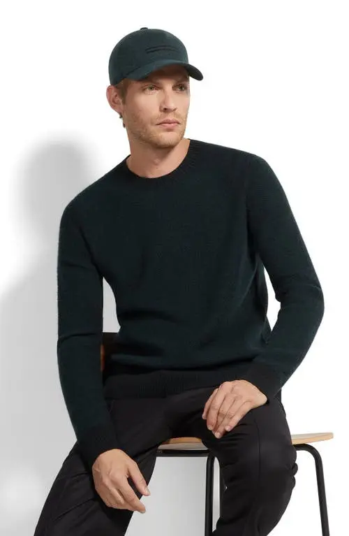Zegna Oasi Cashmere Crewneck Sweater - Dark Green