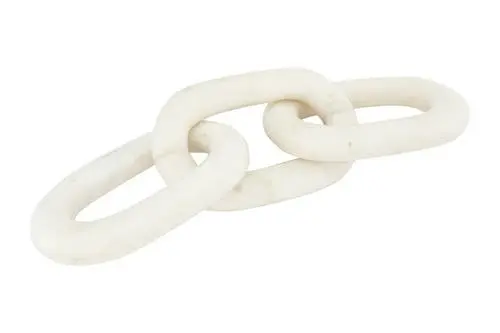 STORIED HOME Decorative Marble Chain Link Figurine
