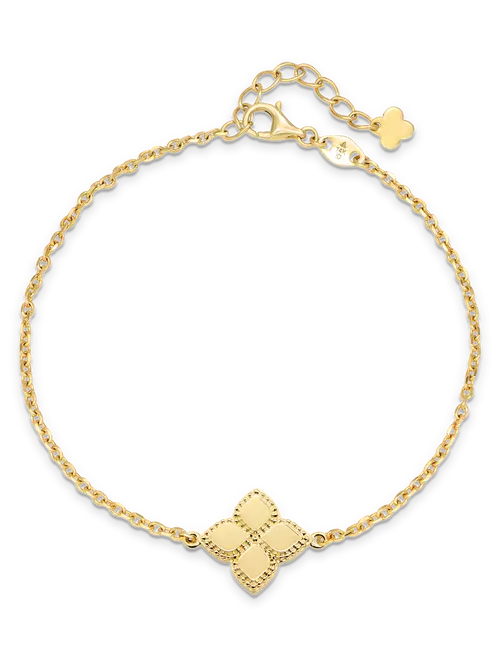 DEVATA Clover Chain Bracelet In 14k Gold - Yellow Gold