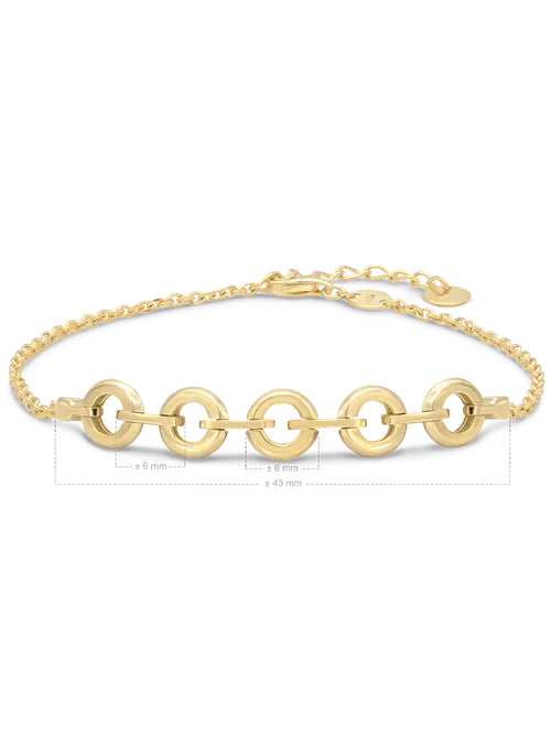 DEVATA 14k Gold Cable Link Chain Bracelet