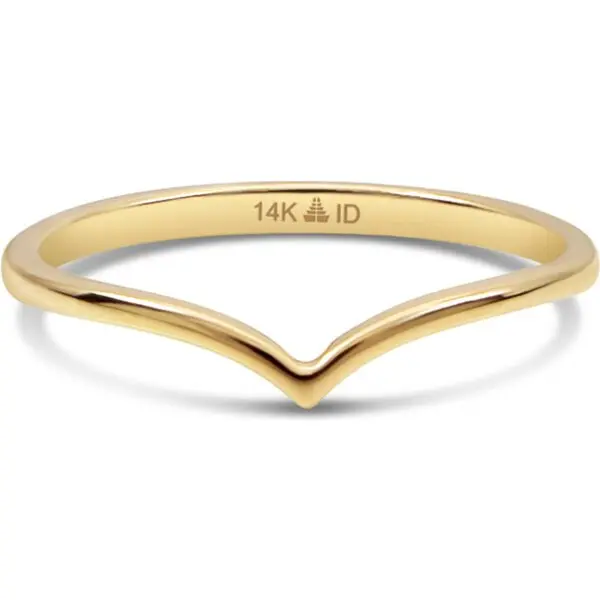 DEVATA 14k Gold Wishbone Band Ring - Yellow Gold