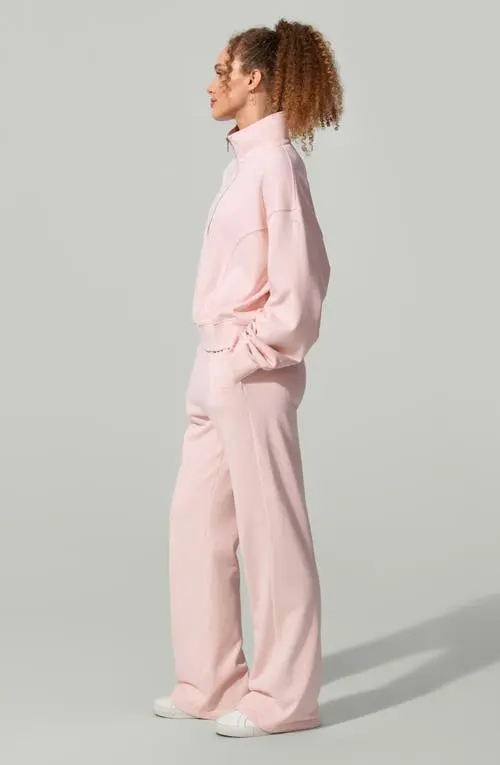 Lilysilk Silkerry Oversized Heirloom '89 Half-zip Pullover - Blush-pink