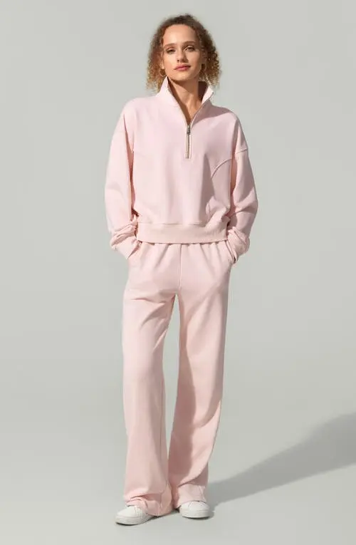 Lilysilk Silkerry Oversized Heirloom '89 Half-zip Pullover - Blush-pink