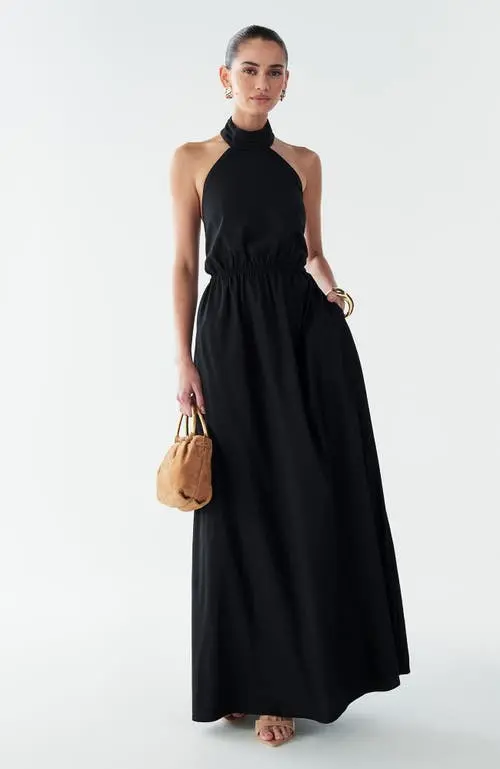 BWLDR Fay Linen Maxi - Black
