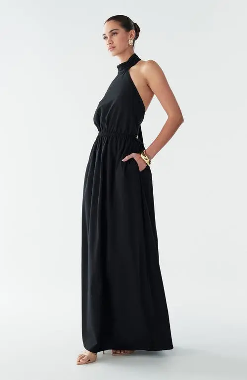 BWLDR Fay Linen Maxi - Black