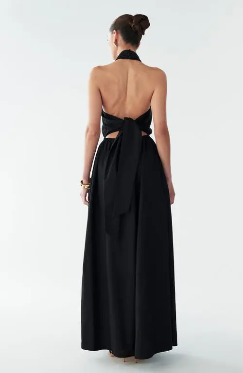 BWLDR Fay Linen Maxi - Black