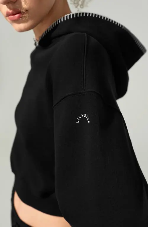 Lilysilk Seamflow Poise Pullover Hoodie - Black