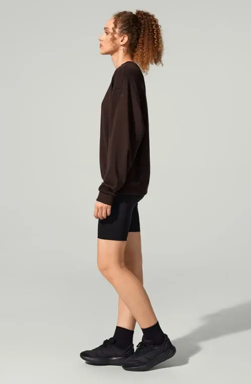 Lilysilk Silkerry™ Oversized Crew Pullover - Espresso