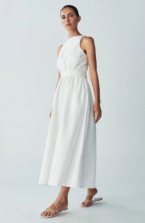 WILLA Liliana Fit-and-flare Maxi Dress - White