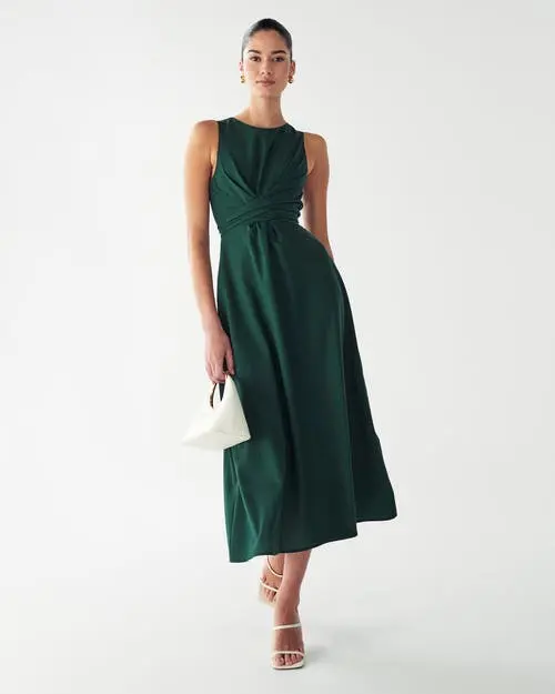 WILLA Revival Midi Dress - Emerald