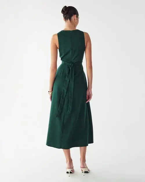 WILLA Revival Midi Dress - Emerald