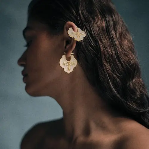 DHWANI BANSAL Mosaic Hoop Earrings