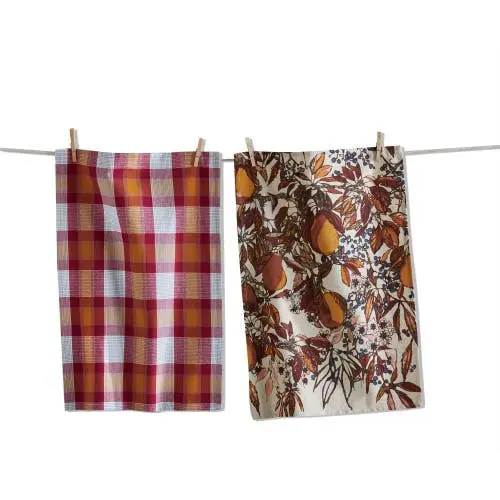 TAG Pear Dishtowel Set Cotton Kitchen Towels For Thanksgiving
