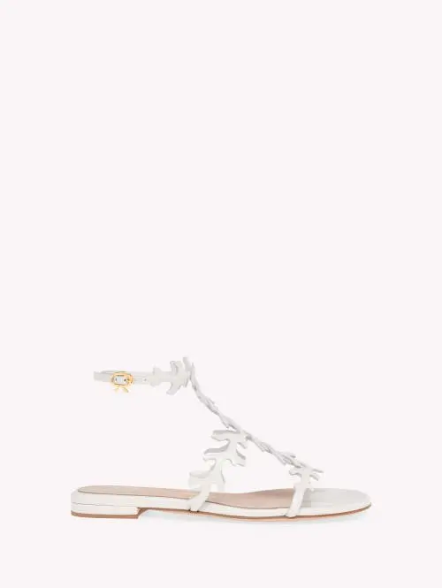 GIANVITO ROSSI Ocean Flat Sandal - White Nappa