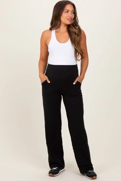PINKBLUSH Straight Leg Maternity Yoga Pants