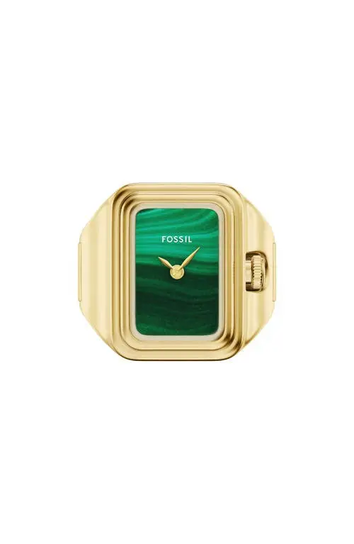 Fossil Raquel Ring Watch - Gold Green