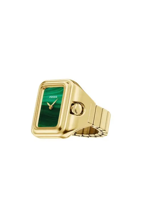 Fossil Raquel Ring Watch - Gold Green