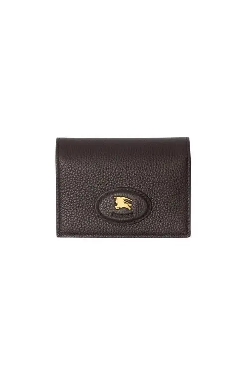 Burberry Bloomsbury Folding Card Case - Peat Brown/sand Beige