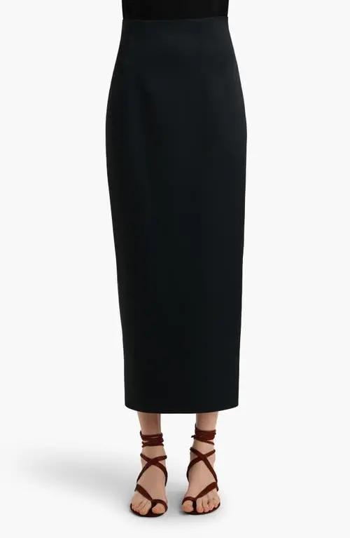 Khaite Loxley Ponte Knit Pencil Skirt - Black