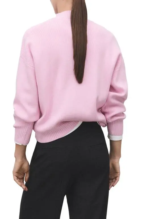 Mango Rino Mock Neck Sweater - Pink